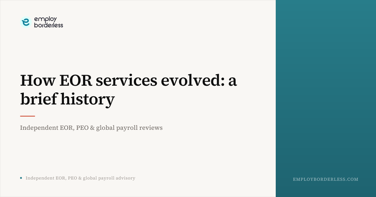 How EOR services evolved: a brief history