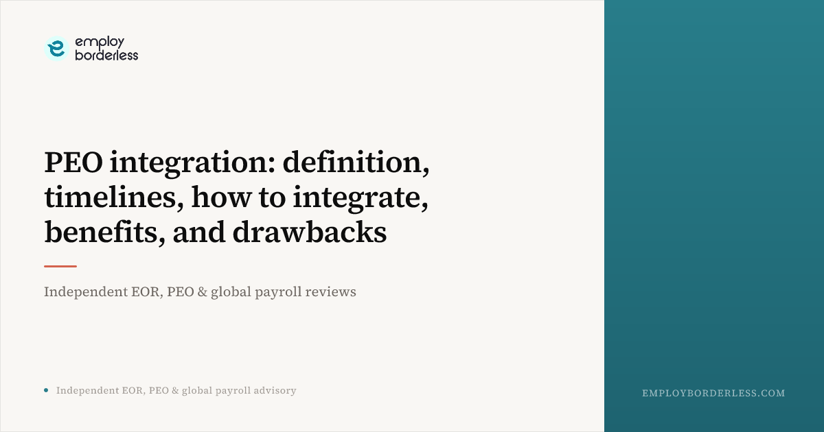 PEO Integration: Definition, Timelines, How to Integrate, Benefits, and ...