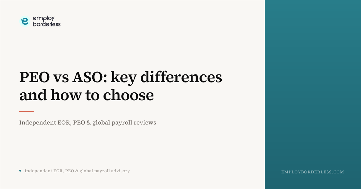 PEO vs ASO: key differences and how to choose