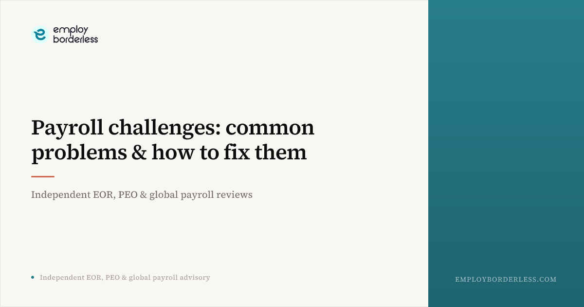 Payroll challenges: common problems & how to fix them