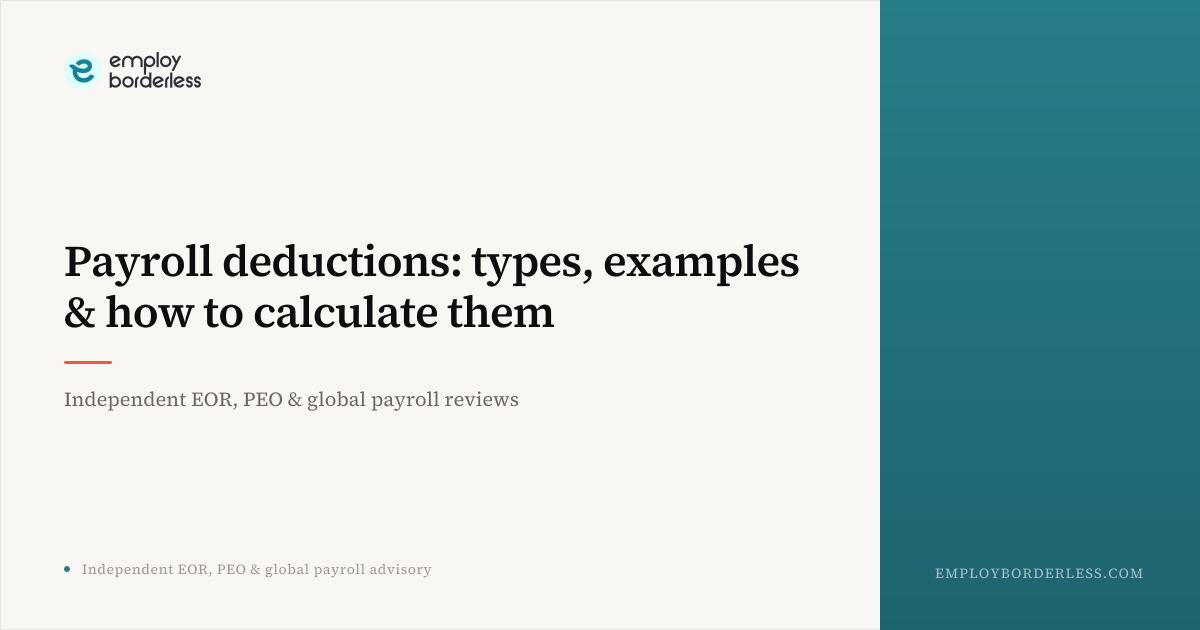 Payroll deductions: types, examples & how to calculate them