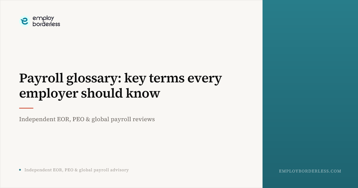 Payroll glossary: key terms every employer should know