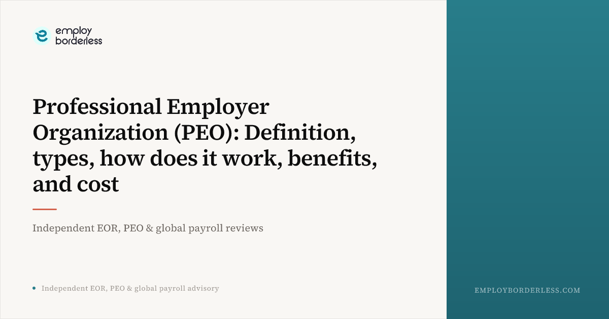 Professional Employer Organization (PEO): Definition, types, how does ...